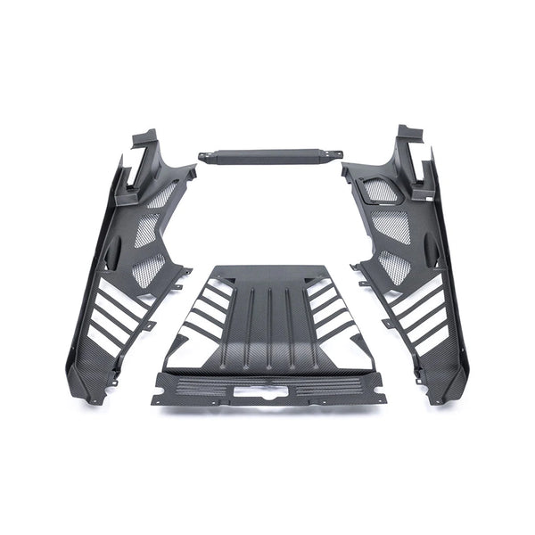 Lamborghini Huracan Carbon Engine Cover Set - Satin Finish
